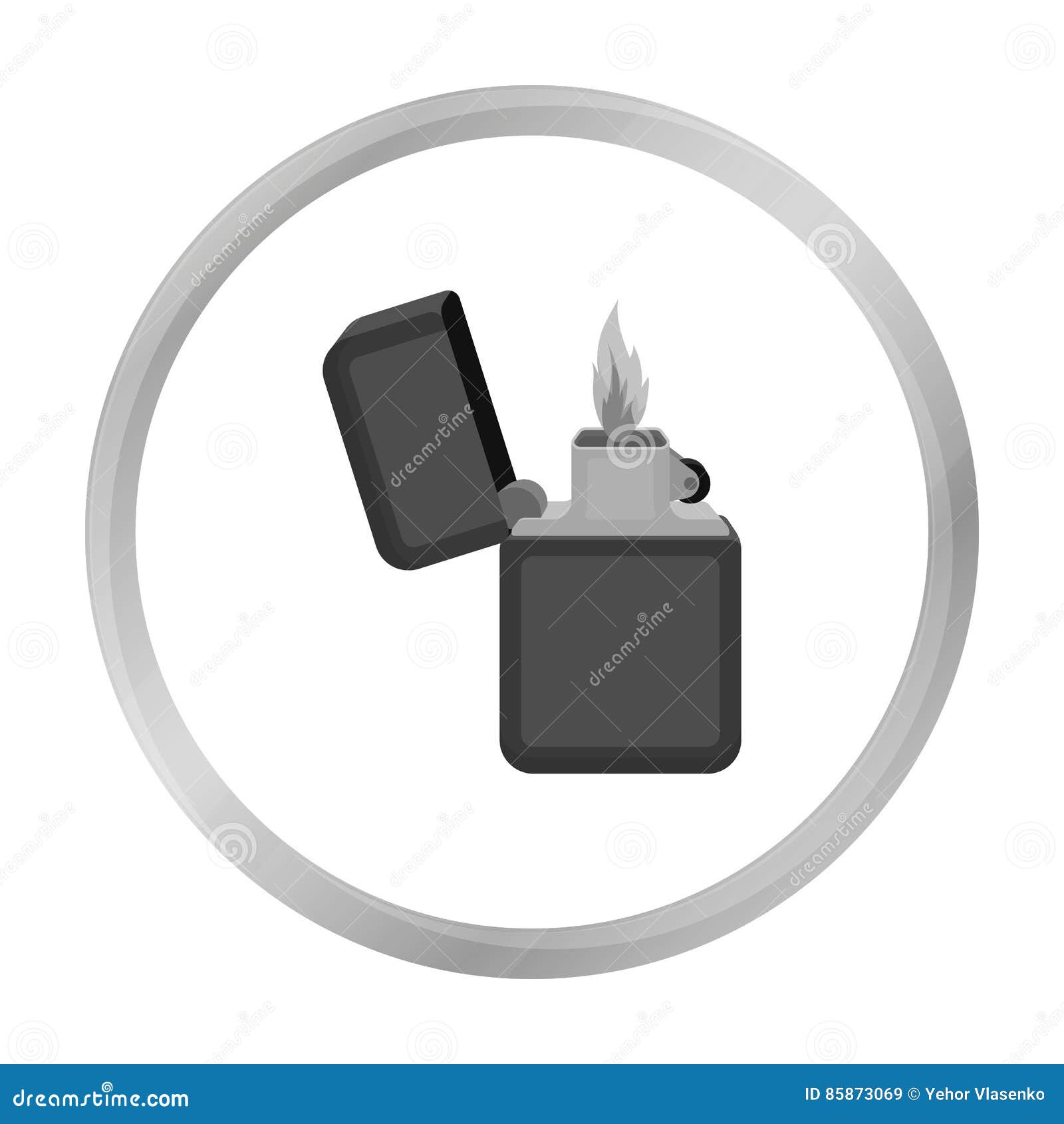 Lighter Icon in Monochrome Style Isolated on White Background. Light ...