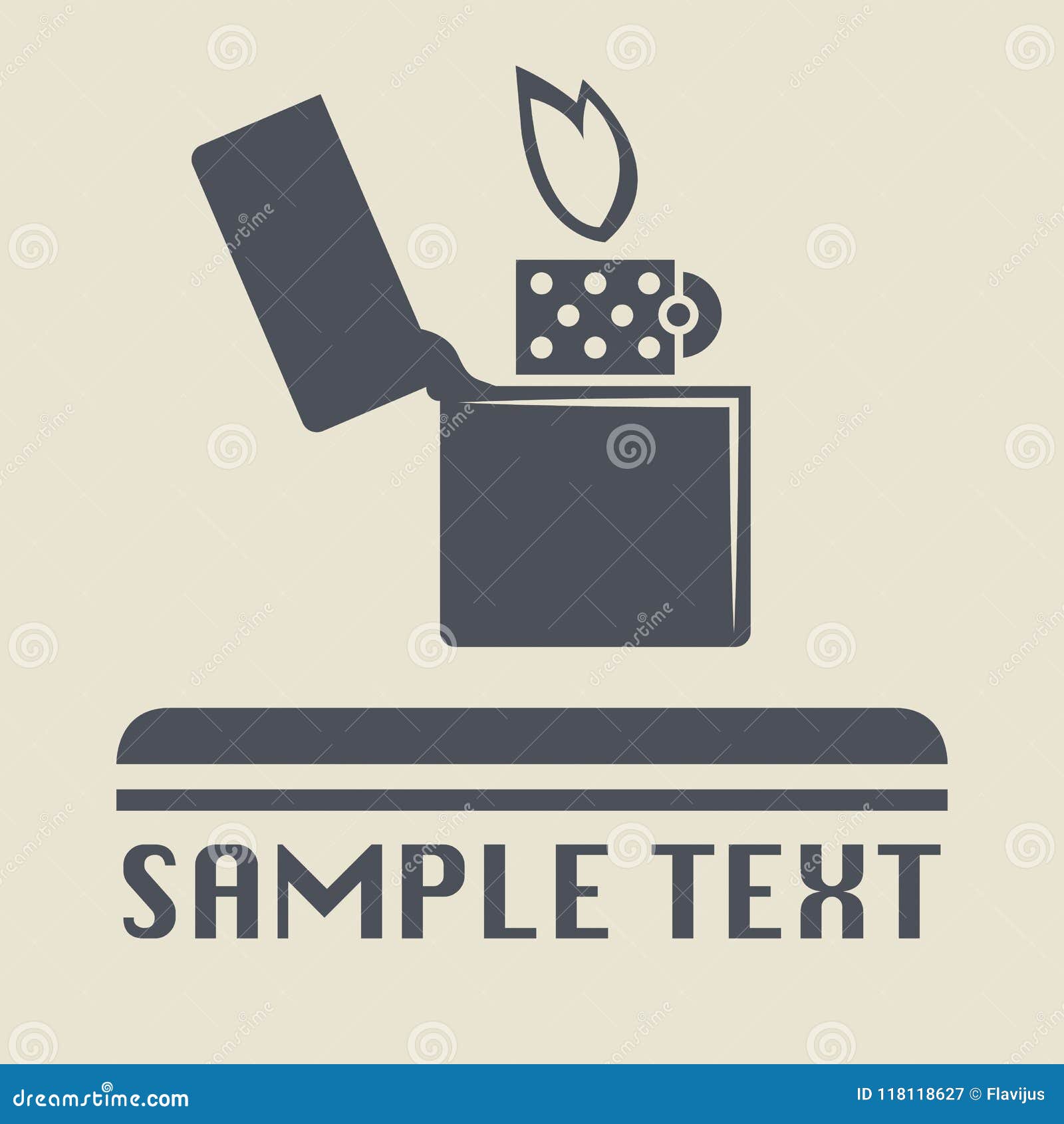 Lighter icon or sign stock vector. Illustration of antique - 118118627