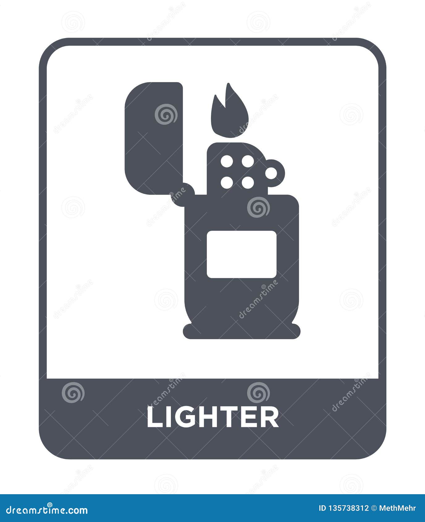 Lighter Icon in Trendy Design Style. Lighter Icon Isolated on White ...