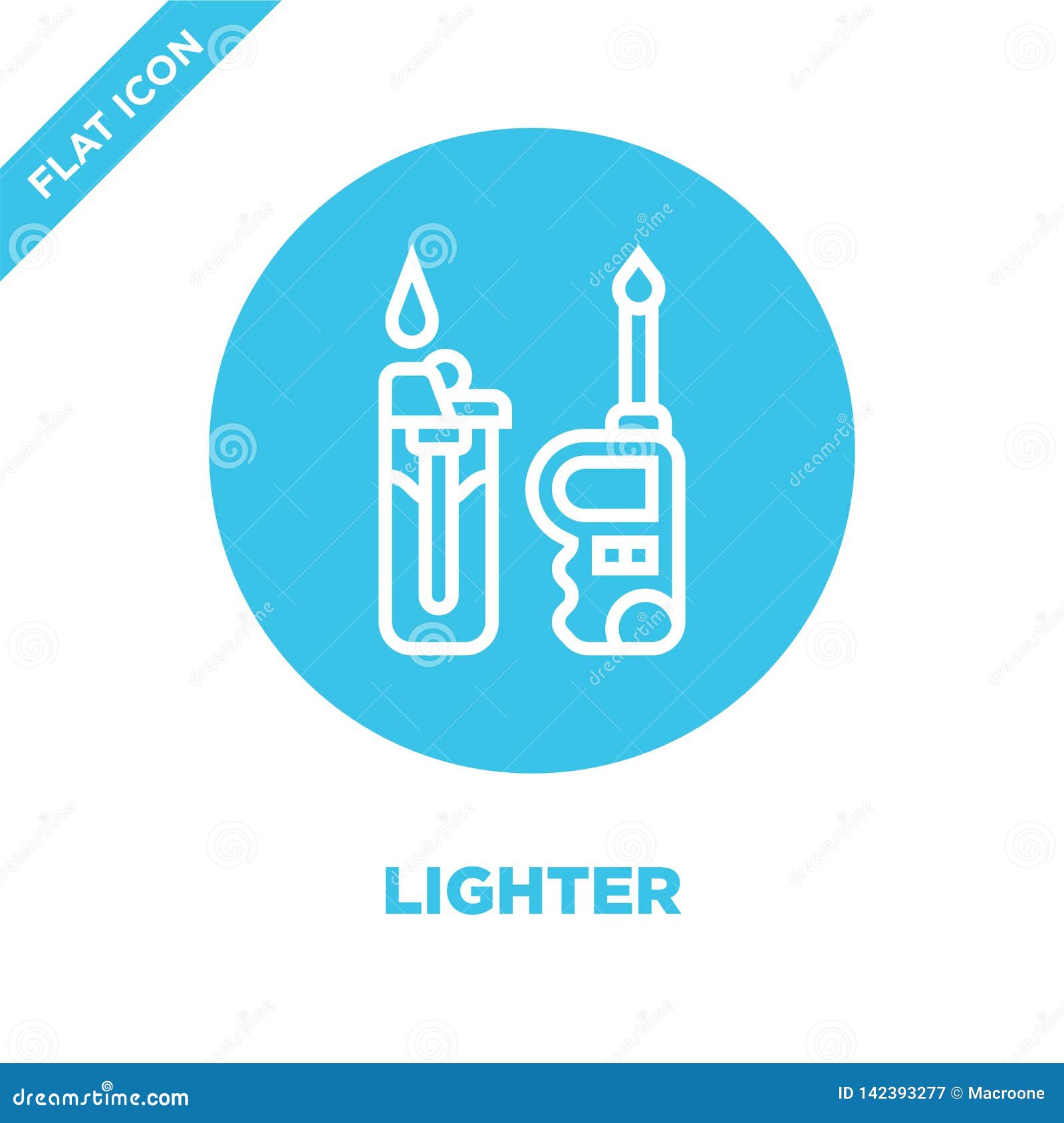 Zippo Outline Icon. Elements Of Smoking Activities Illustration Icon ...