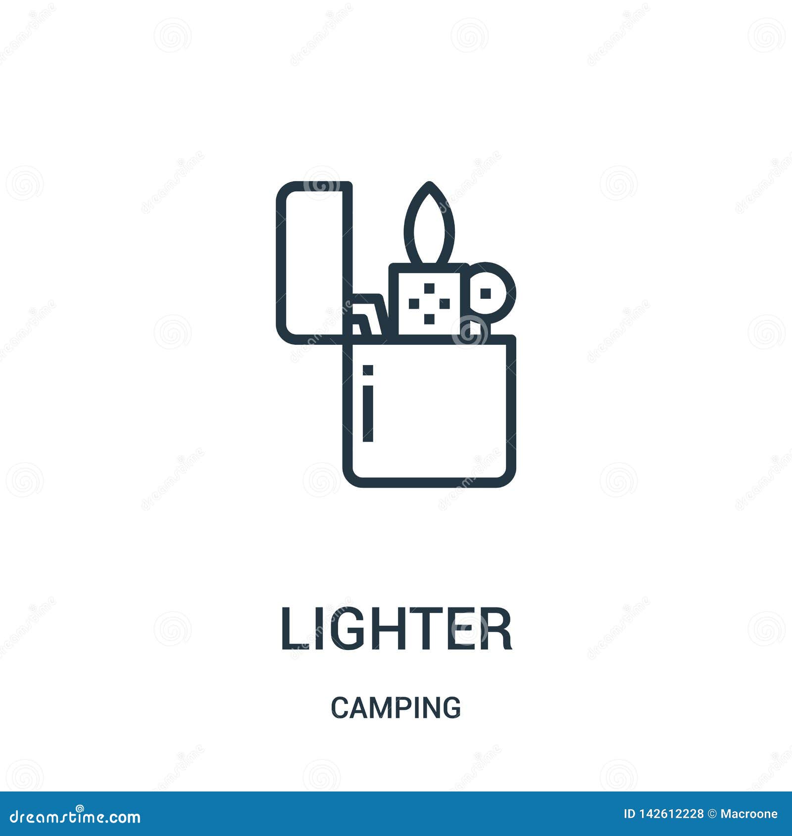 Linear Zippo Icon From Luxury Outline Collection. Thin Line Zippo Icon ...