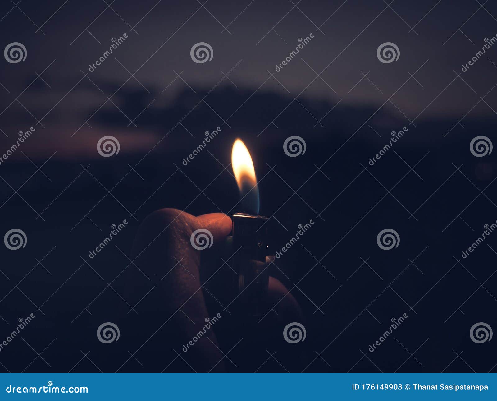 Lighter Igniting Sparks on Dark Background Stock Image - Image of ...