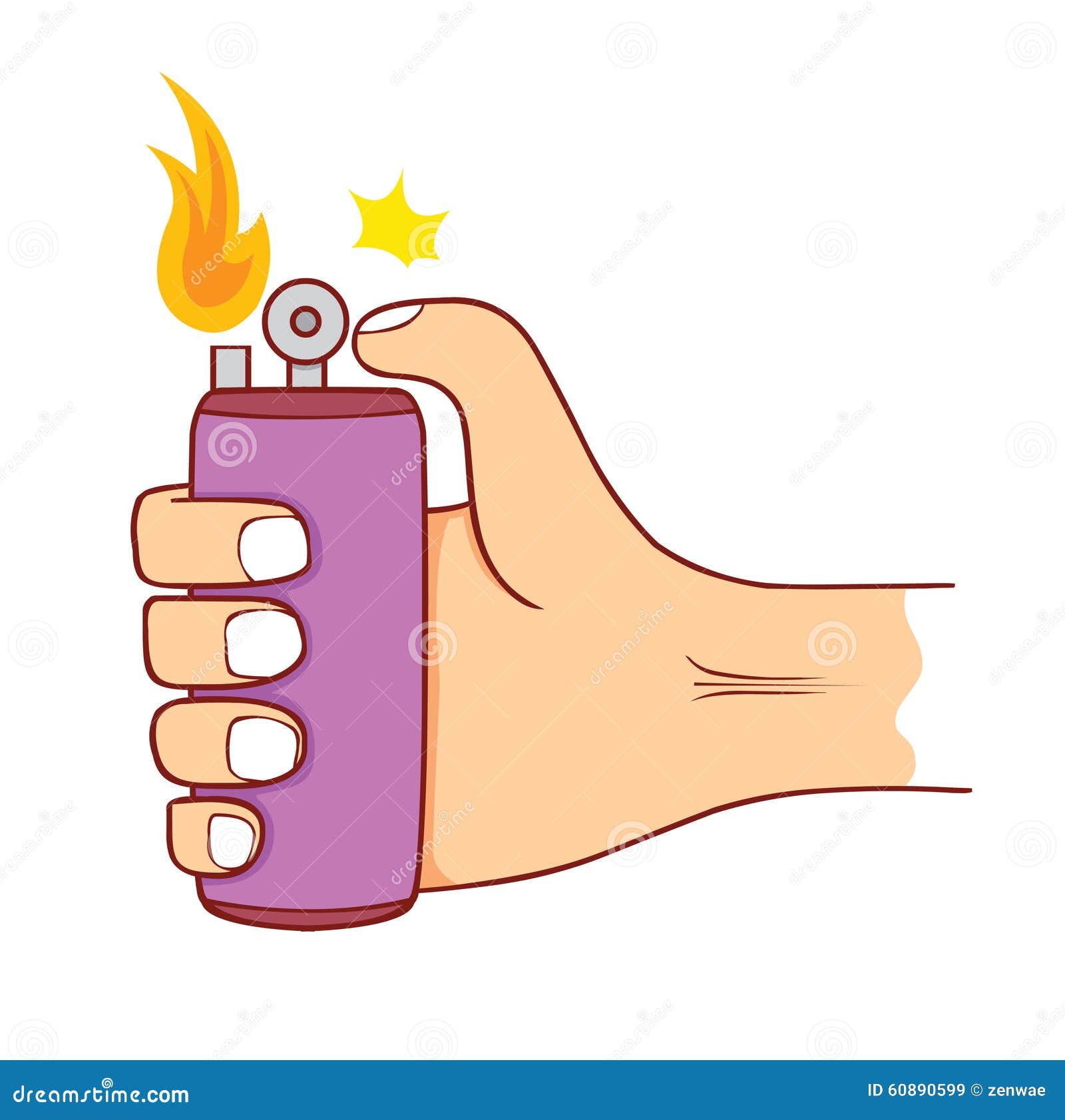 Lighter stock vector. Illustration of clip, lighter, hold - 60890599