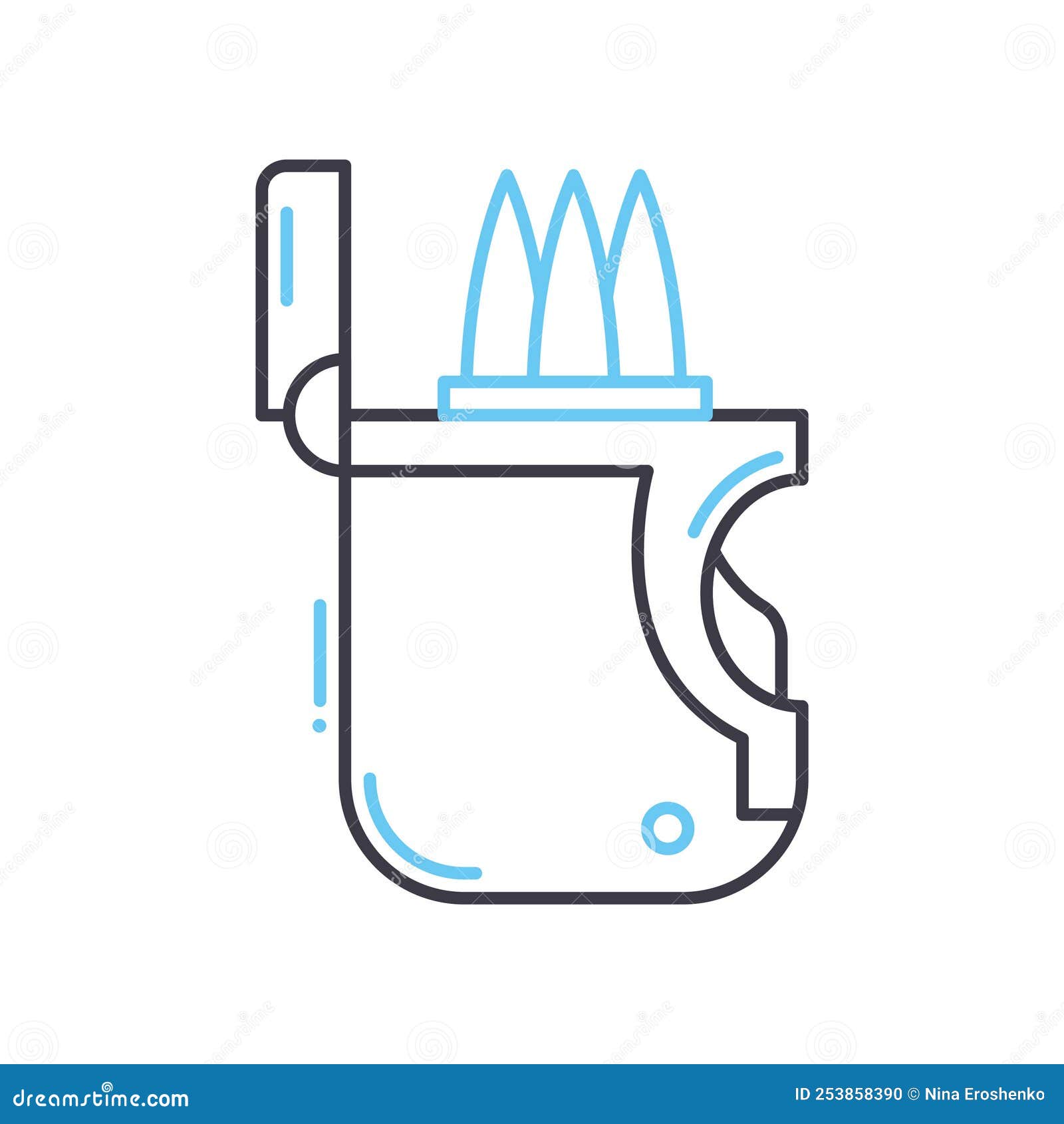 Lighter Line Icon, Outline Symbol, Vector Illustration, Concept Sign ...