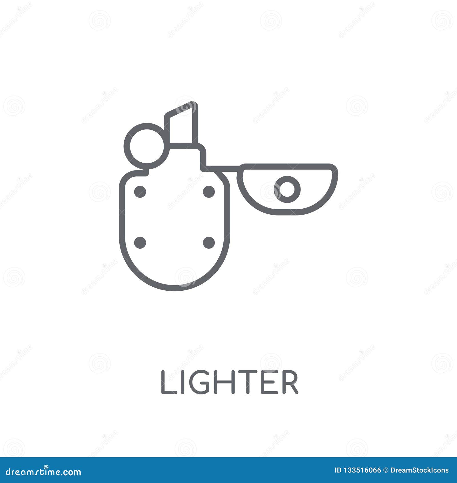 Lighter Linear Icon. Modern Outline Lighter Logo Concept on Whit Stock ...