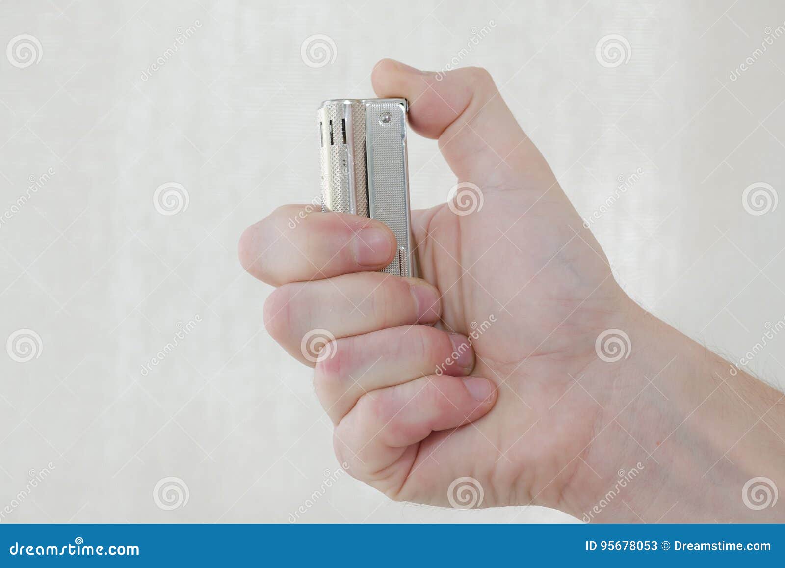 Lighter in man s hand stock image. Image of butane, manually - 95678053