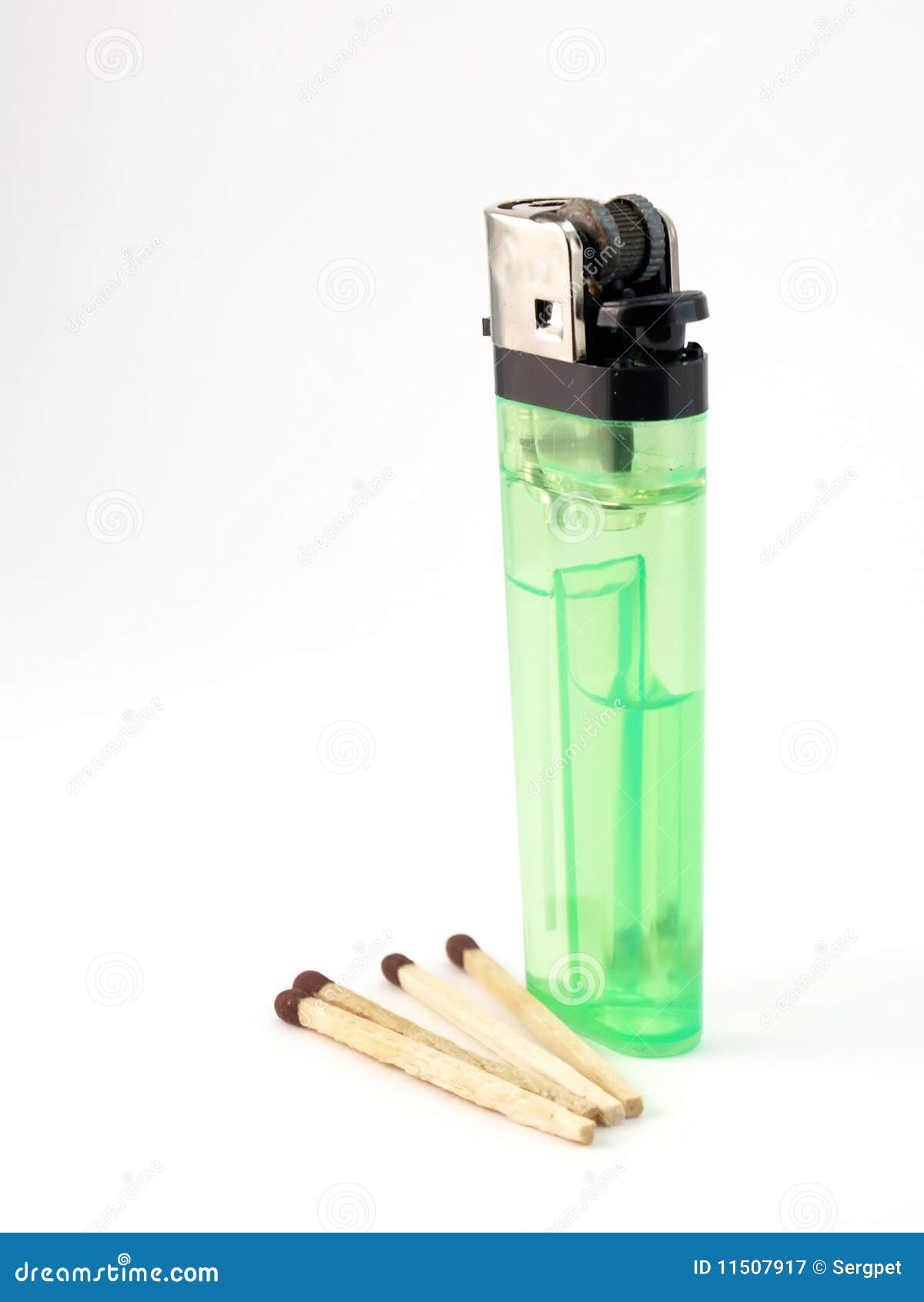 Lighter and matches stock image. Image of ignite, steel - 11507917