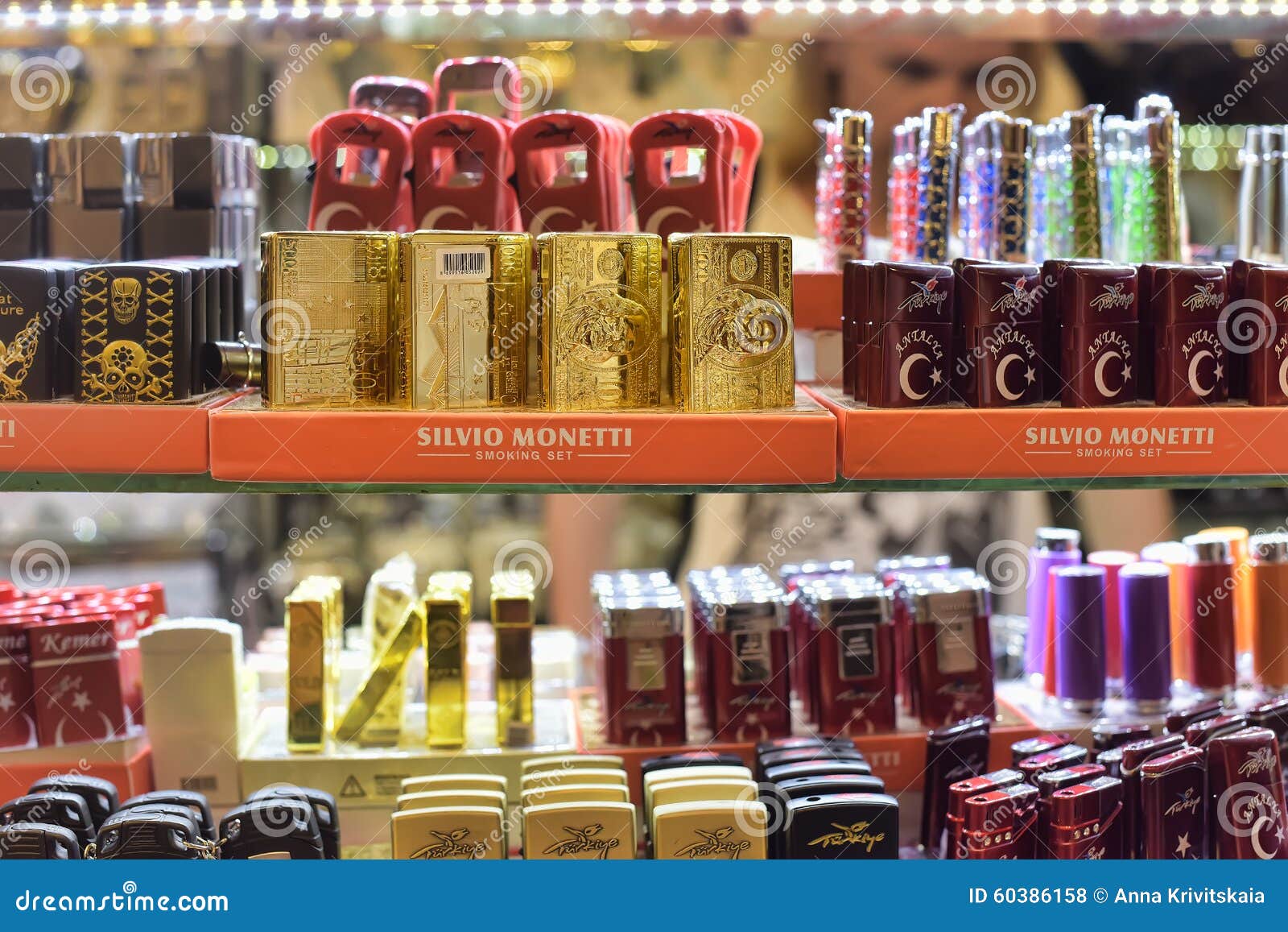 Lighter on a Shelf in a Souvenir Shop Editorial Stock Photo - Image of ...