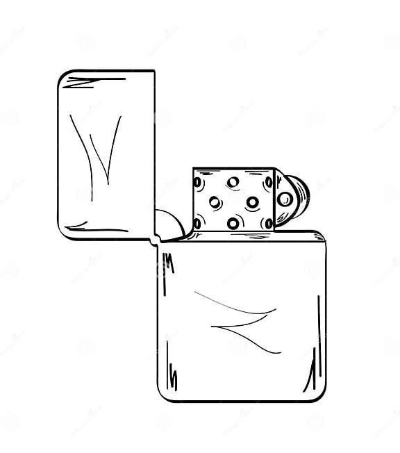 Lighter, sketch stock vector. Illustration of close, cute - 47665834