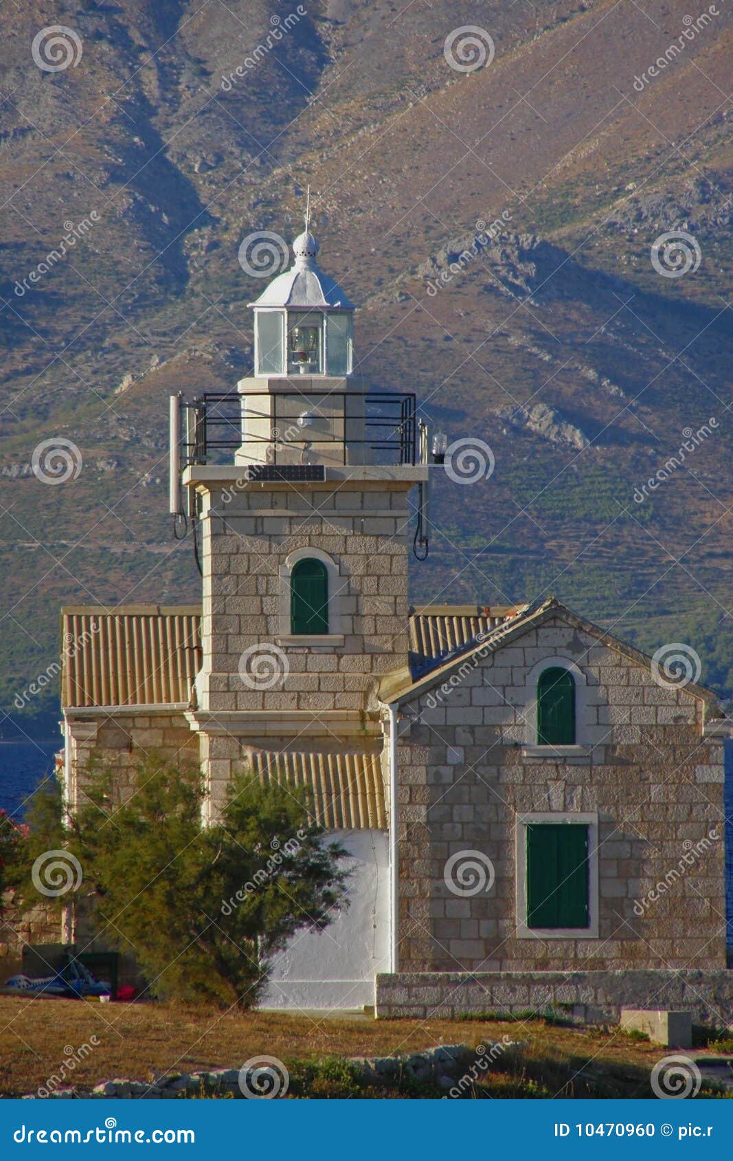 Lighthouse stock photo. Image of mainland, adriatic, mountainous - 10470960