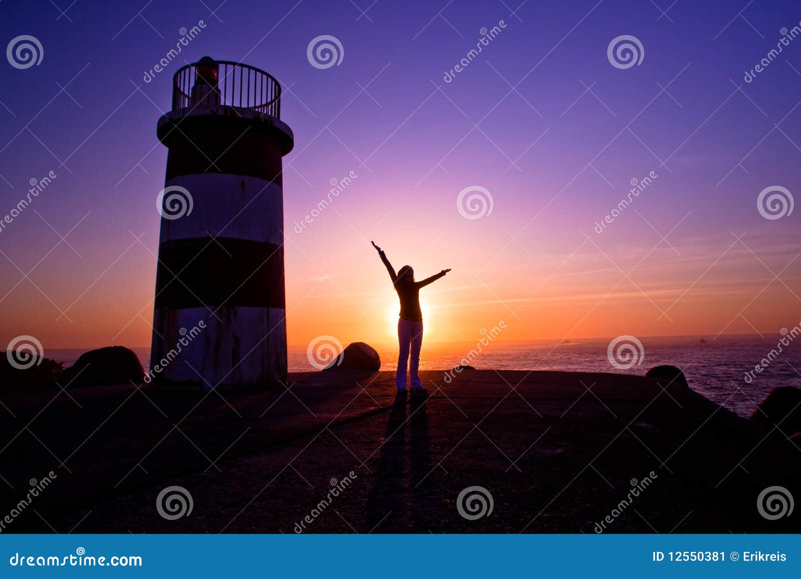 Lighthouse stock image. Image of color, lighthouse, people - 12550381
