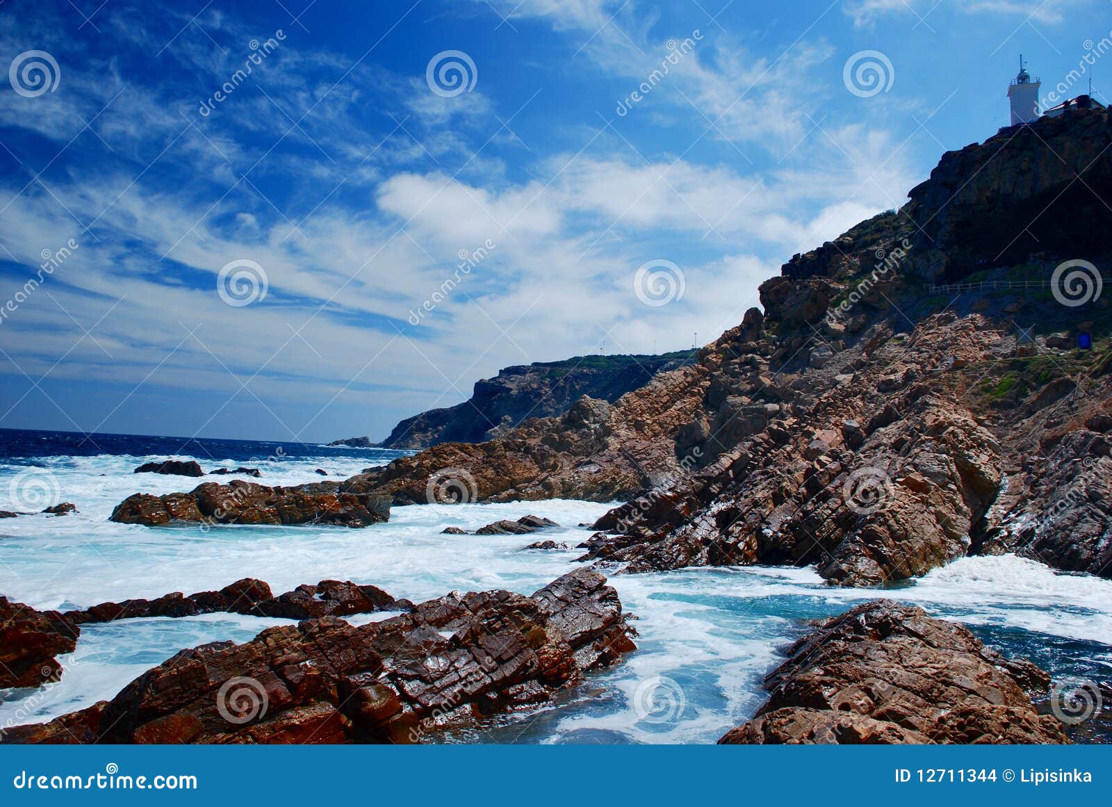 Lighthouse stock photo. Image of brown, lighthouse, rock - 12711344