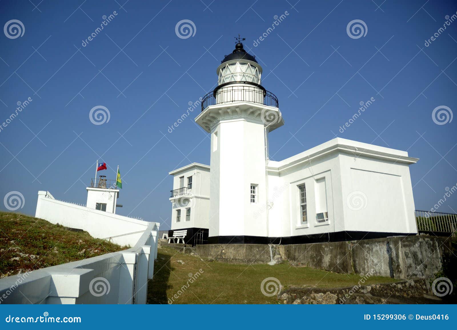 Lighthouse stock photo. Image of lighthouse, tainan, island - 15299306