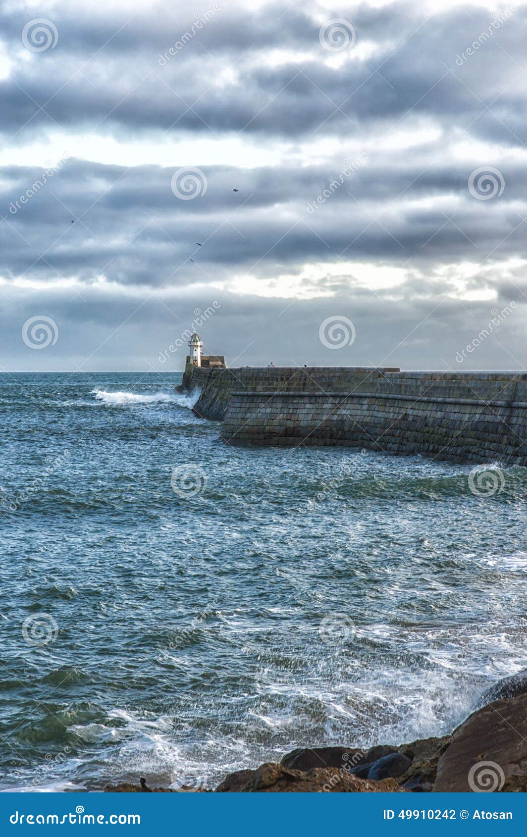 Lighthouse in Aberdeen- Scotland Stock Photo - Image of coastline ...
