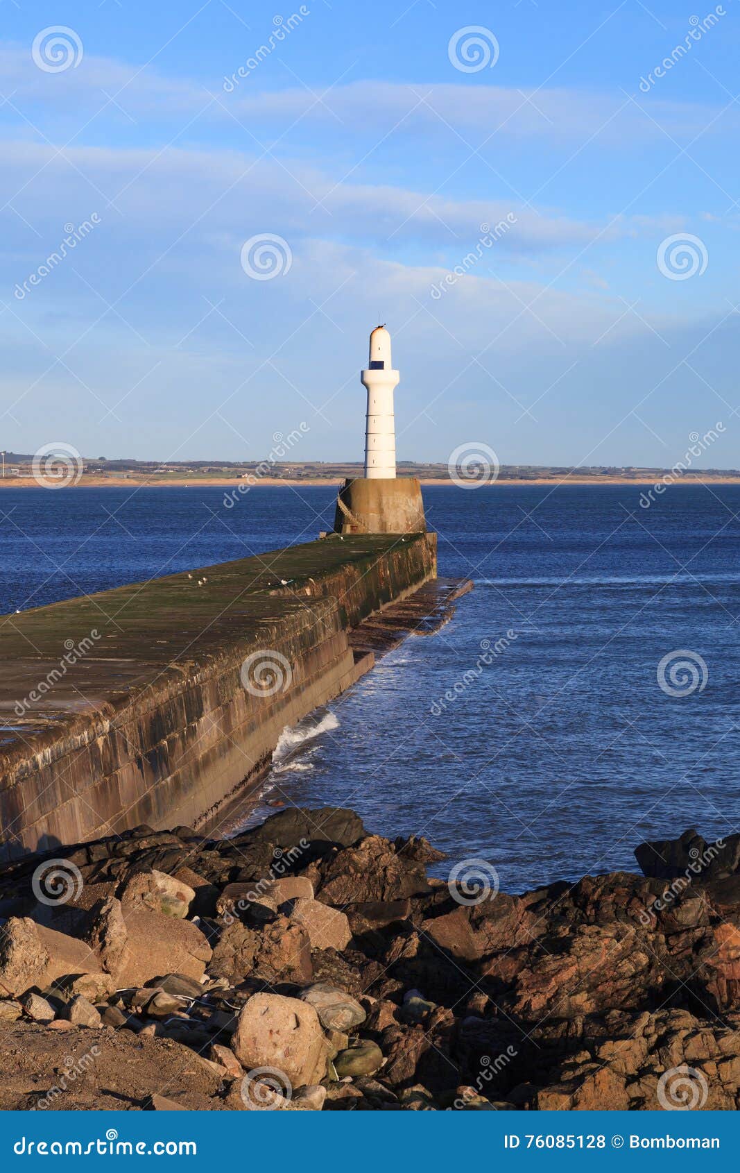 Lighthouse in Aberdeen, Scotland Stock Photo - Image of blue, aberdeen ...