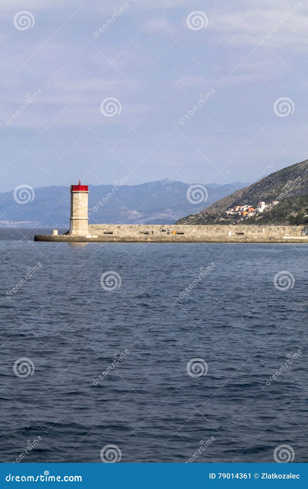 Lighthouse on Adriatic Sea in Croatia Stock Image - Image of coast ...