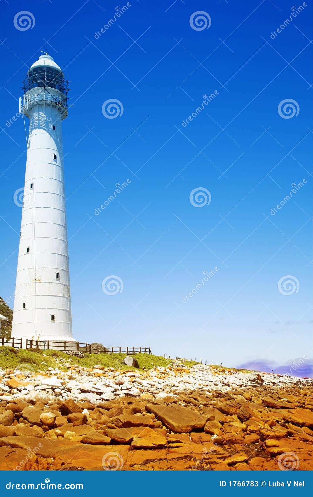 Lighthouse Against Blue Sky Stock Image - Image of landmark, land: 1766783