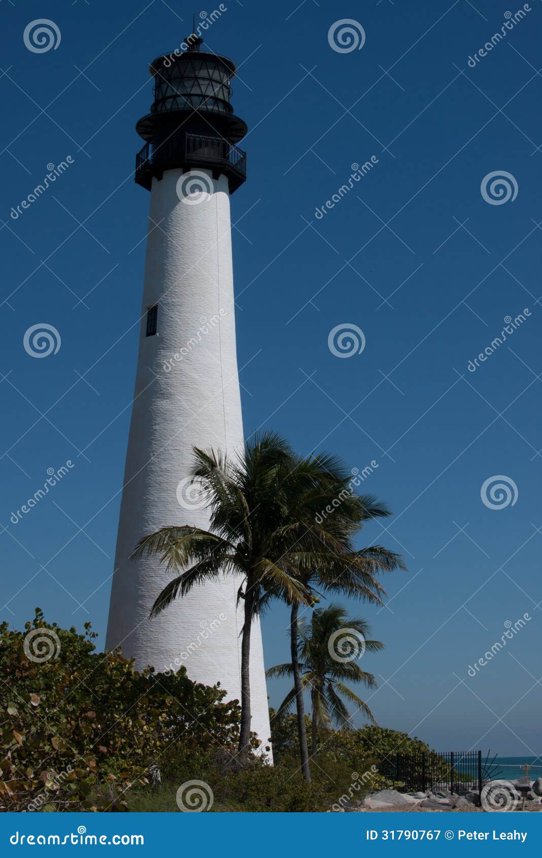 Lighthouse Against a Clear Blue Sky Stock Image - Image of coastal ...