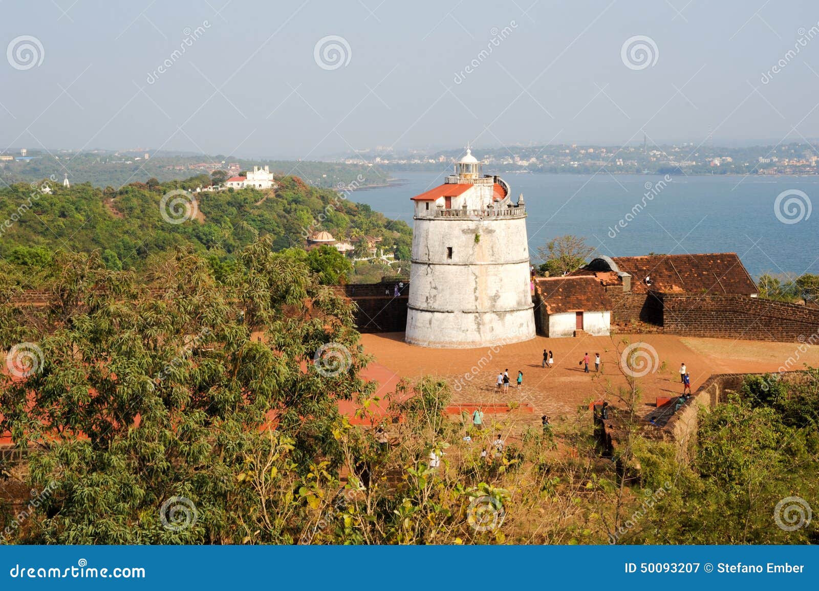 Lighthouse in Aguada Fort, Located Near Sinquerim Beach, Goa Stock ...