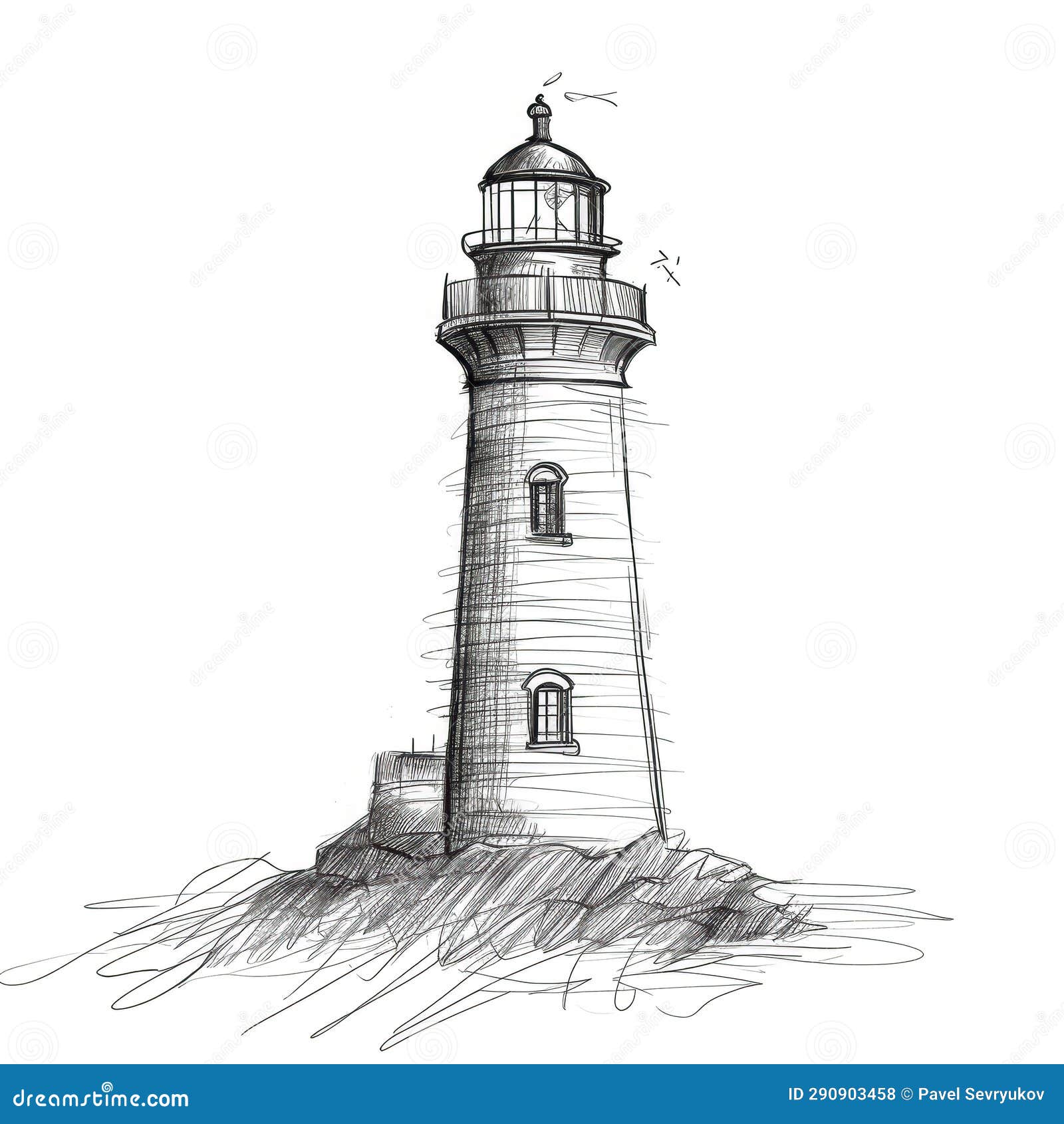 Lighthouse Lighthouse Ai Generated Stock Illustration - Illustration of ...