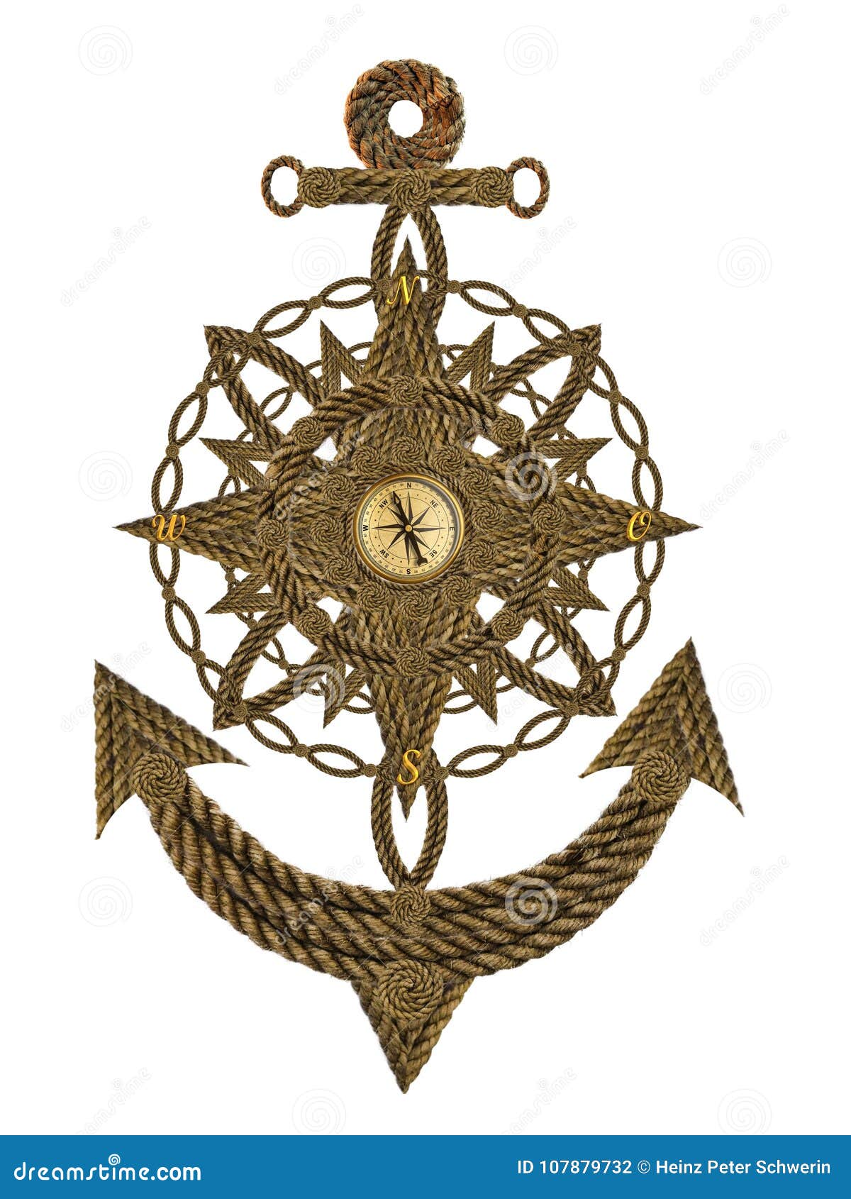 Lighthouse anchor wheel stock photo. Image of wood, ropes - 107879732