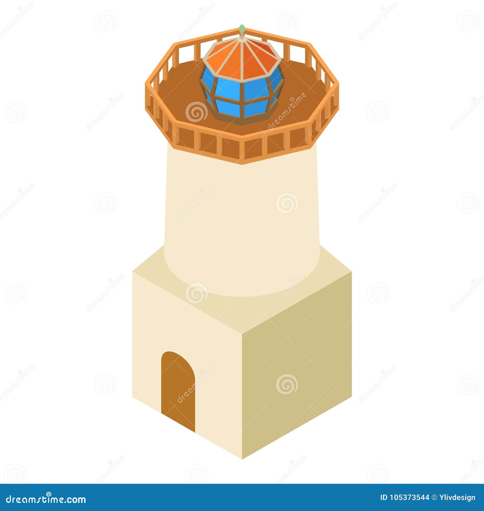 Lighthouse Architecture Icon, Isometric 3d Style Stock Vector ...