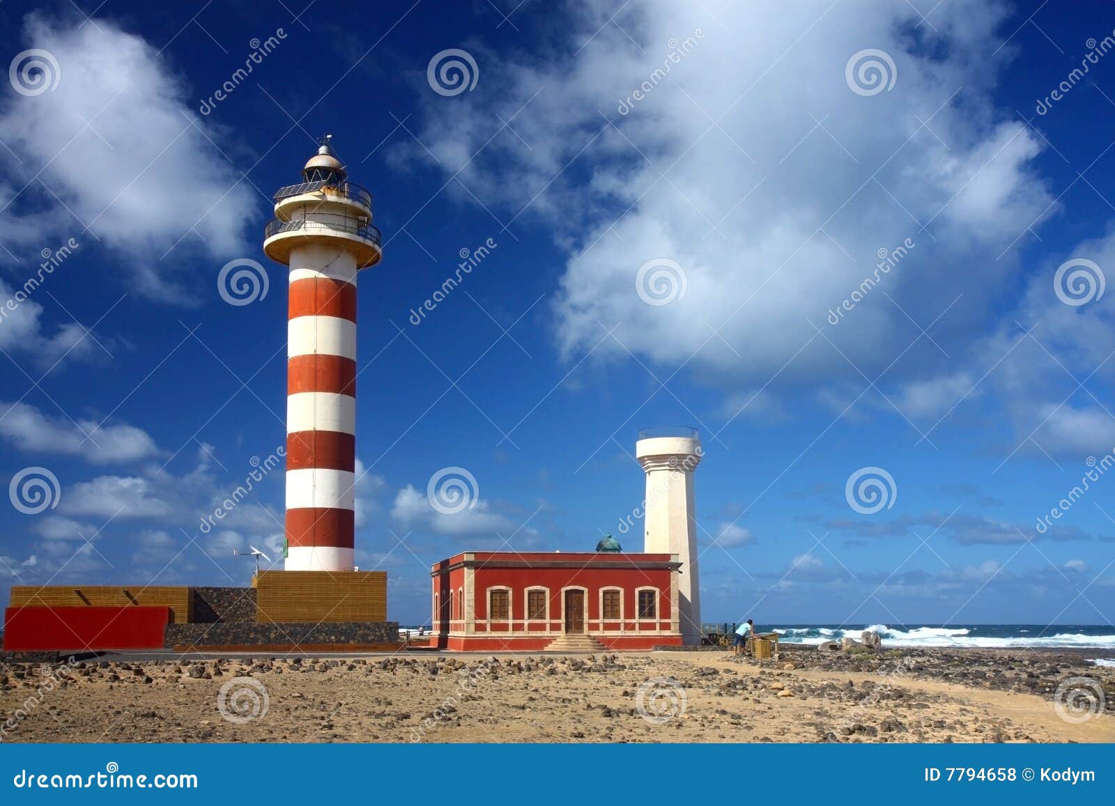 Lighthouse on Atlantic Coast Stock Photo - Image of lighthouse, horizon ...