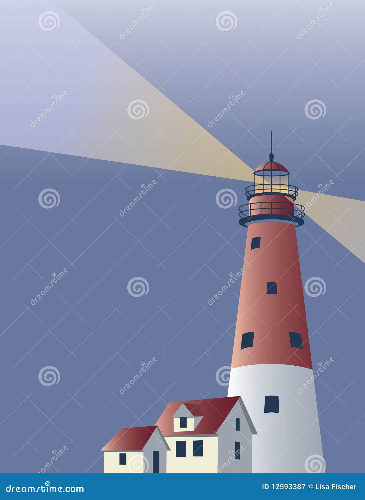 Lighthouse Background stock vector. Illustration of guide - 12593387