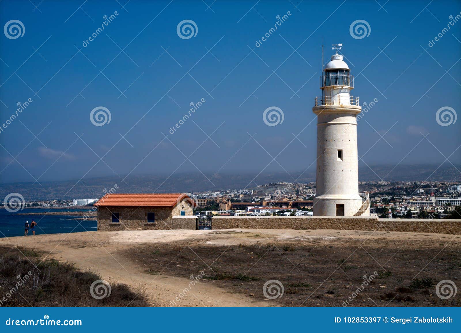 Paphos Lighthouse, Cyprus editorial photography. Image of light - 102853397