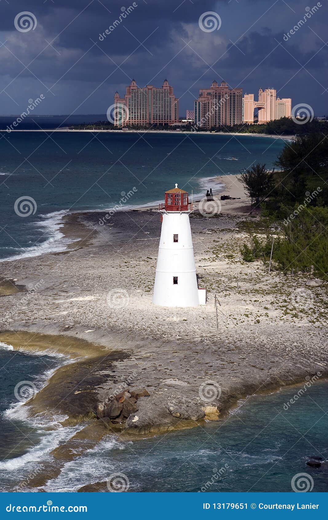 Lighthouse in the Bahamas stock image. Image of ocean - 13179651
