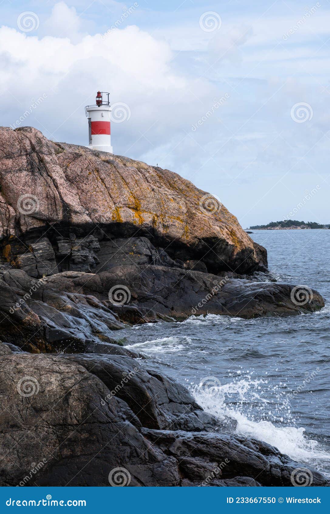 Lighthouse on the Baltic Archipelago, Sweden Stock Photo - Image of ...