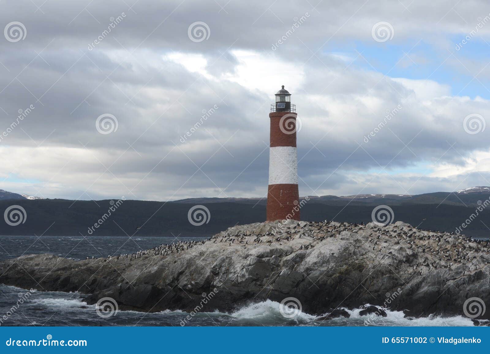 Lighthouse in the Beagle Channel. Stock Photo - Image of magellan ...
