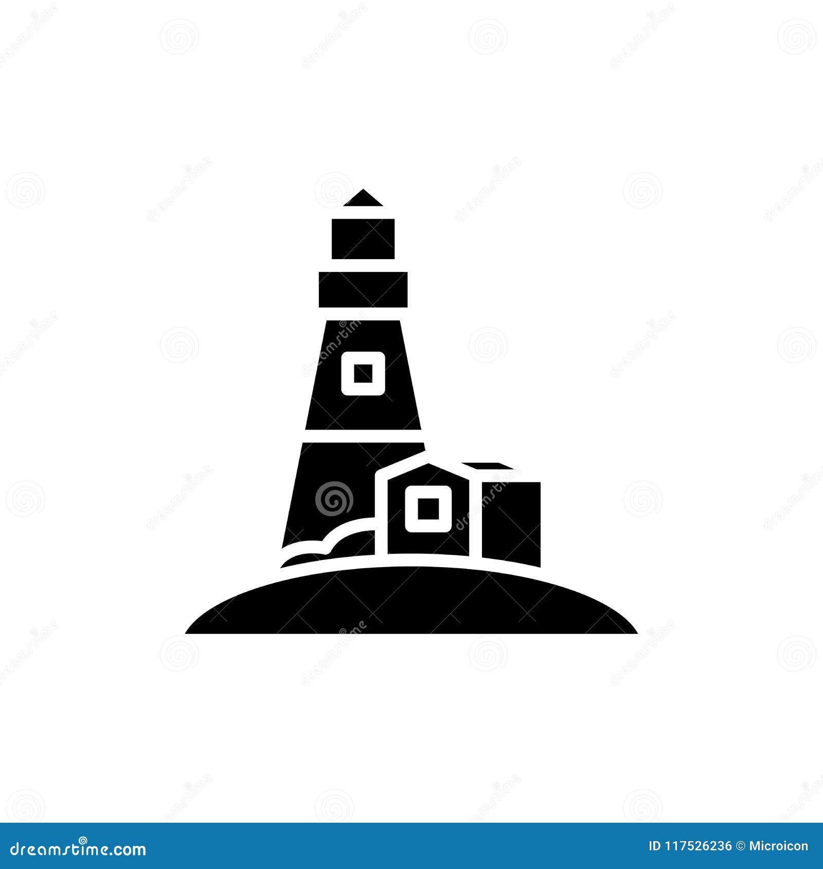 Lighthouse Black Icon Concept. Lighthouse Flat Vector Symbol, Sign ...