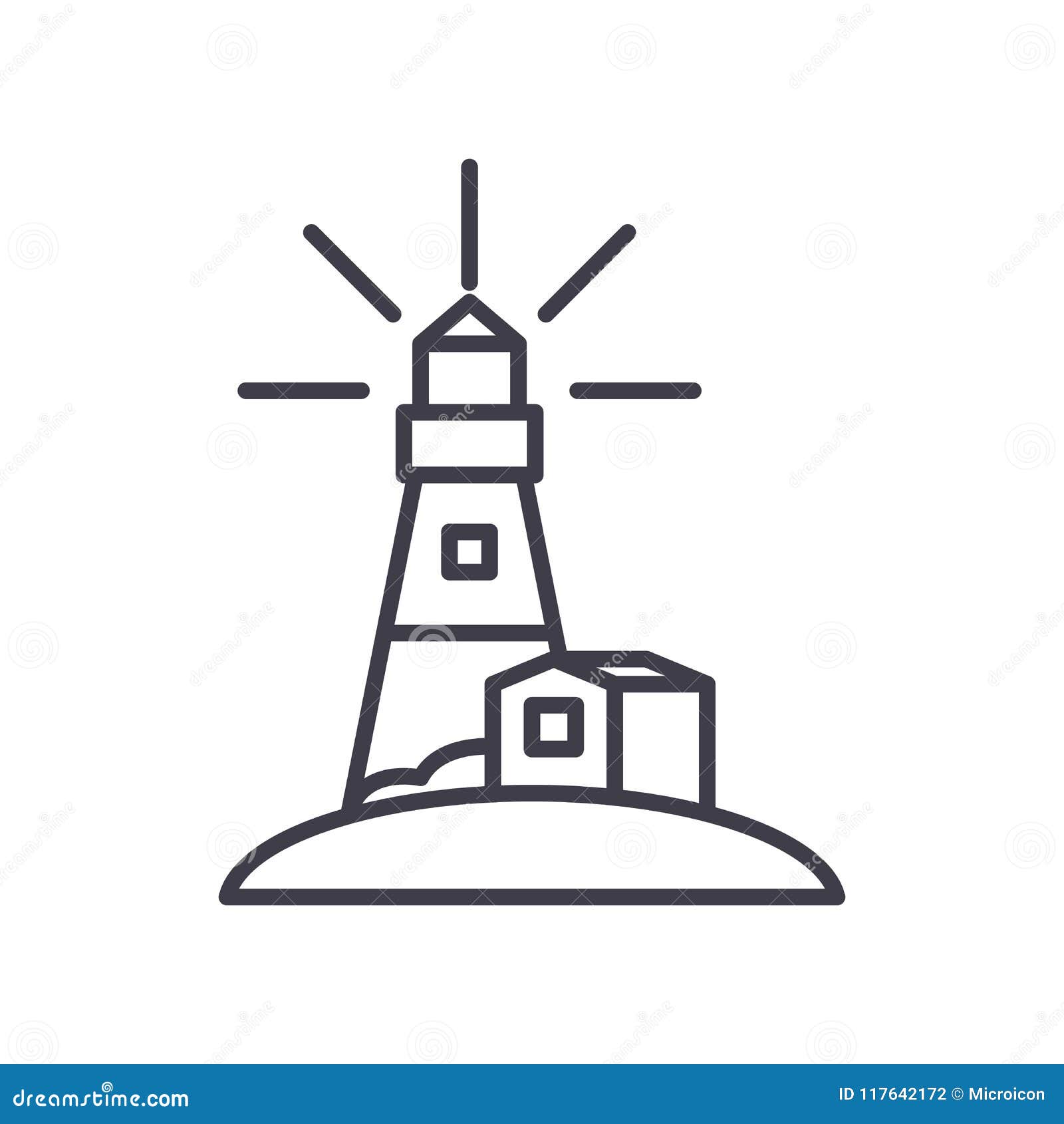 Lighthouse Black Icon Concept. Lighthouse Flat Vector Symbol, Sign ...