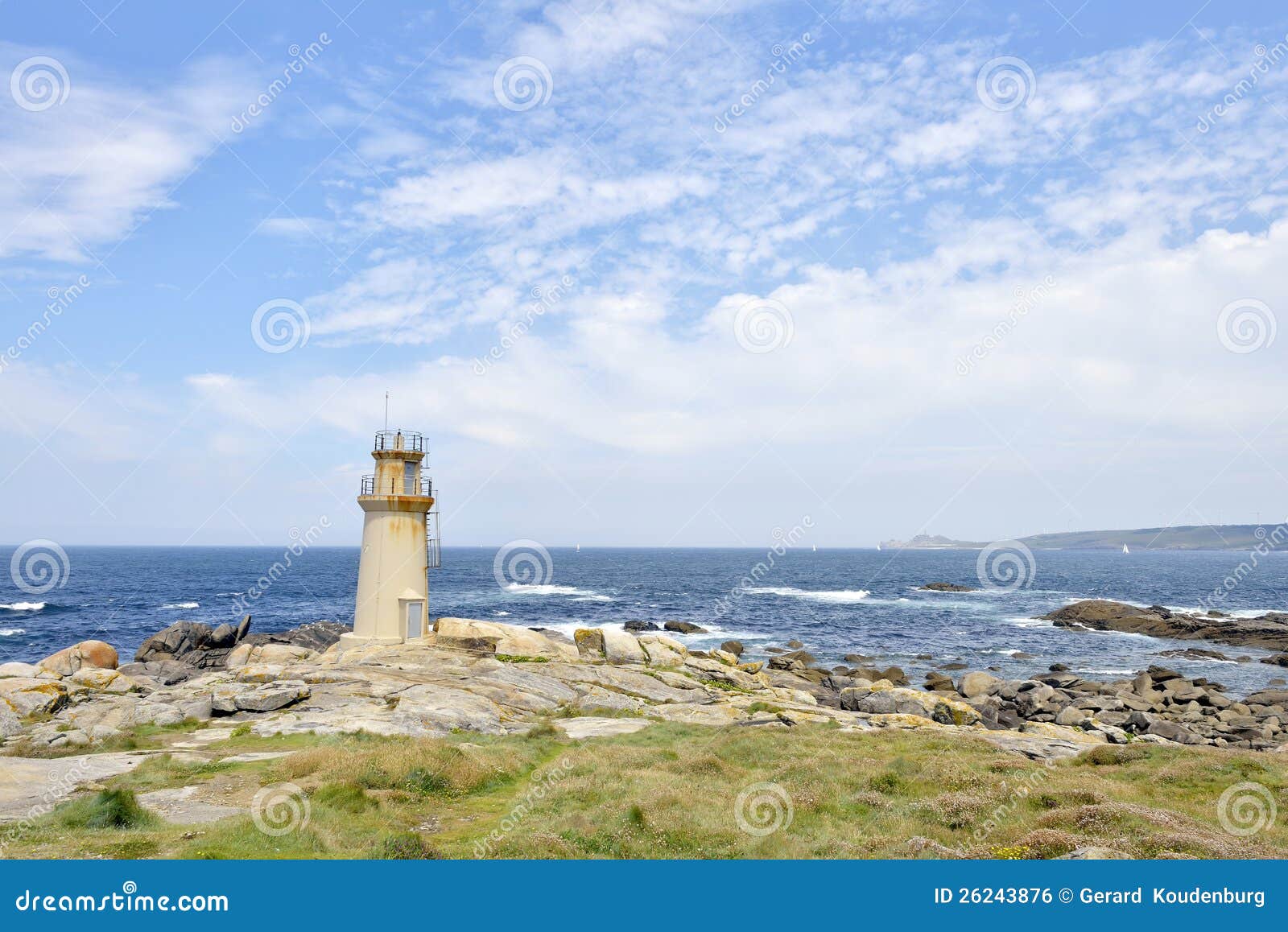 Lighthouse with blue ocean stock photo. Image of lighthouse - 26243876