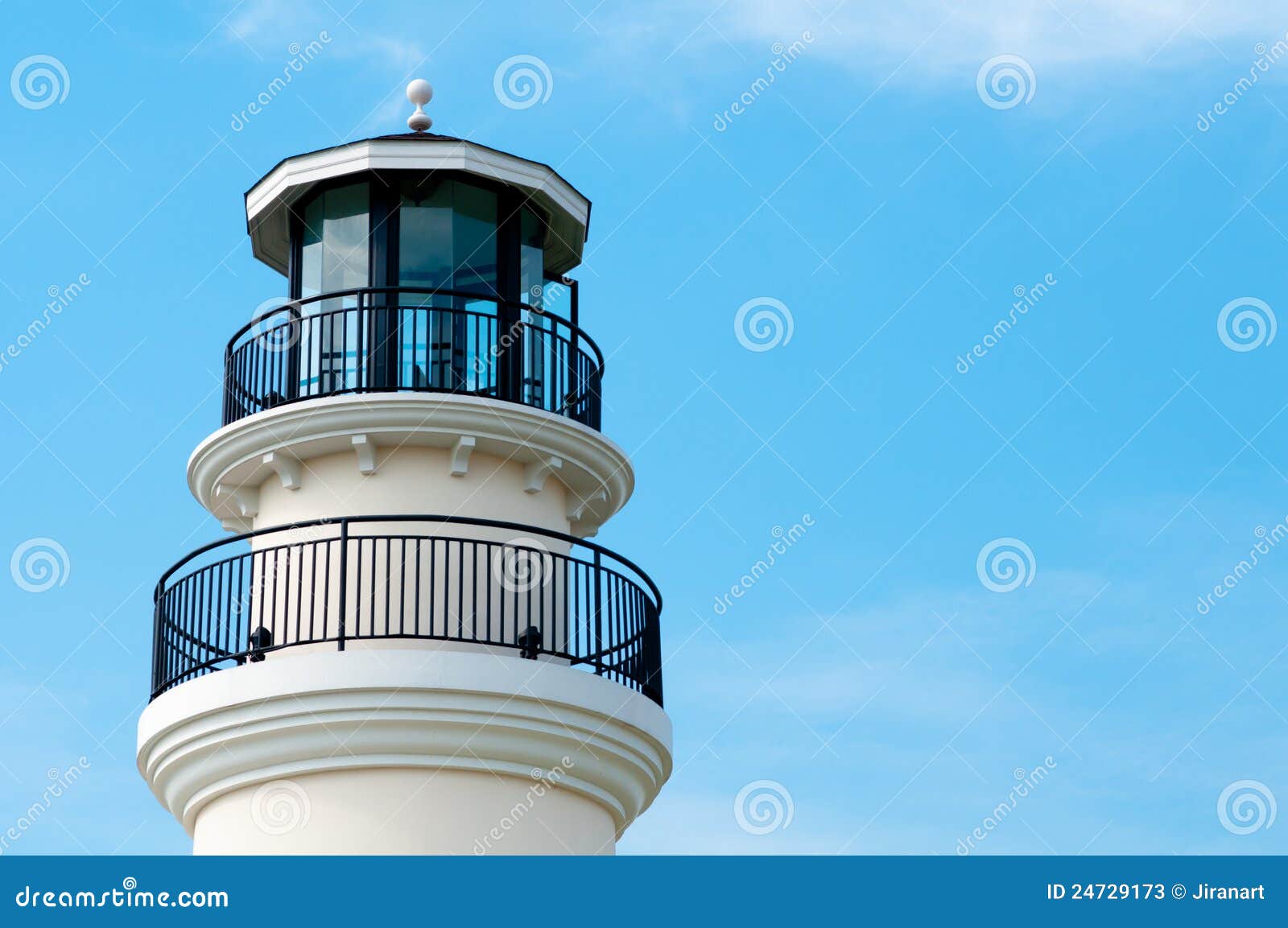 Lighthouse in blue sky stock image. Image of tower, clouds - 24729173