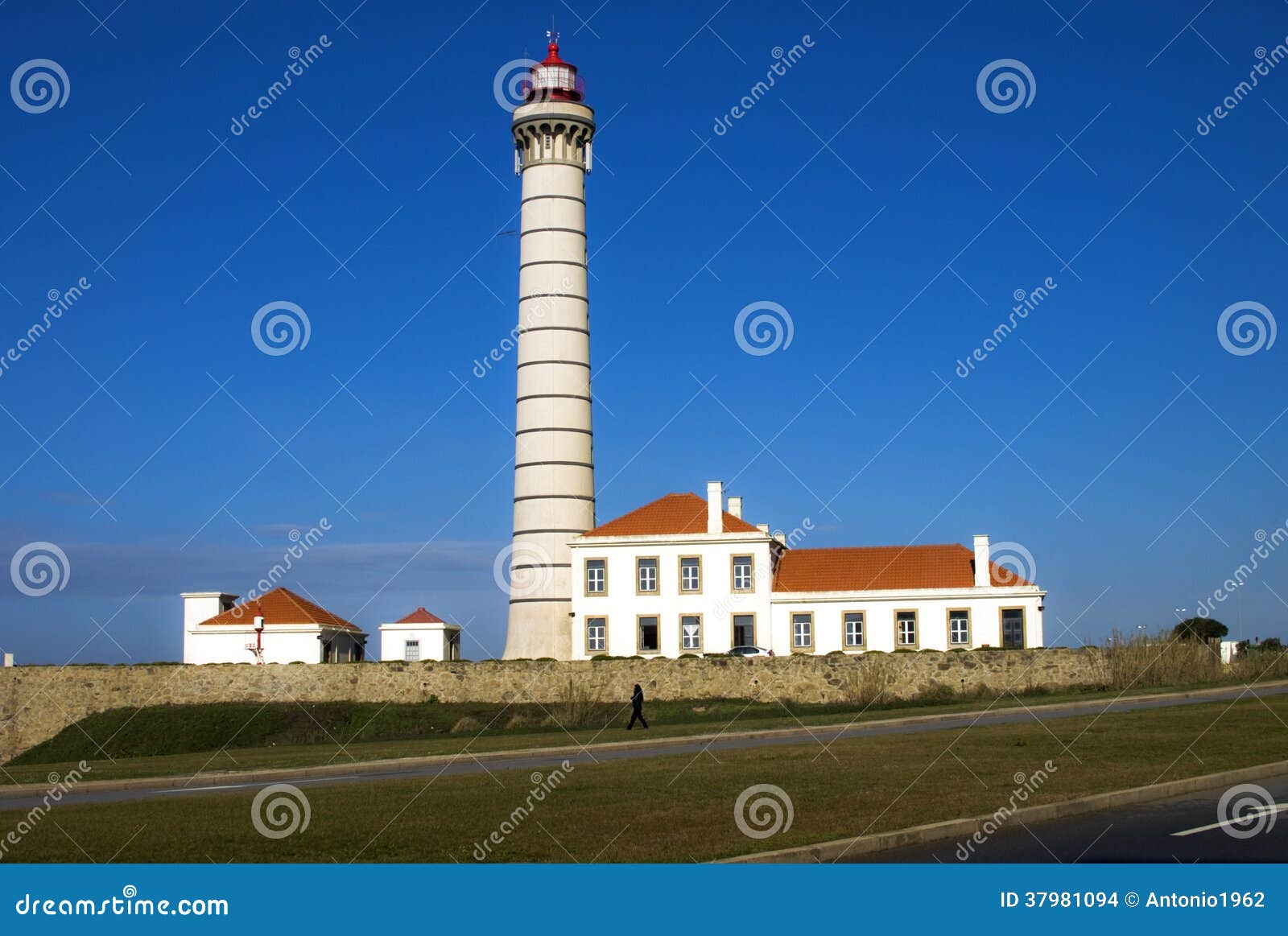 Lighthouse with Blue Sky As Background Stock Photo - Image of boat ...