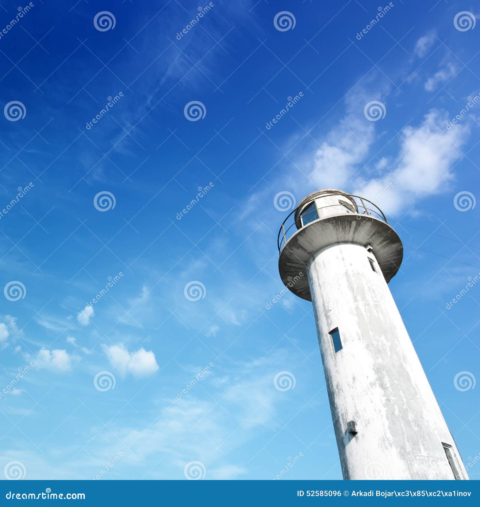 Lighthouse and blue sky stock photo. Image of white, skies - 52585096