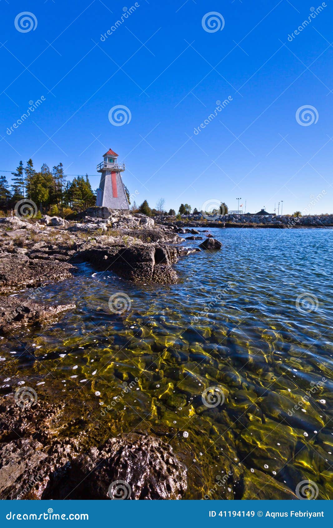 Lighthouse and Blue Sky stock image. Image of lighthouse - 41194149