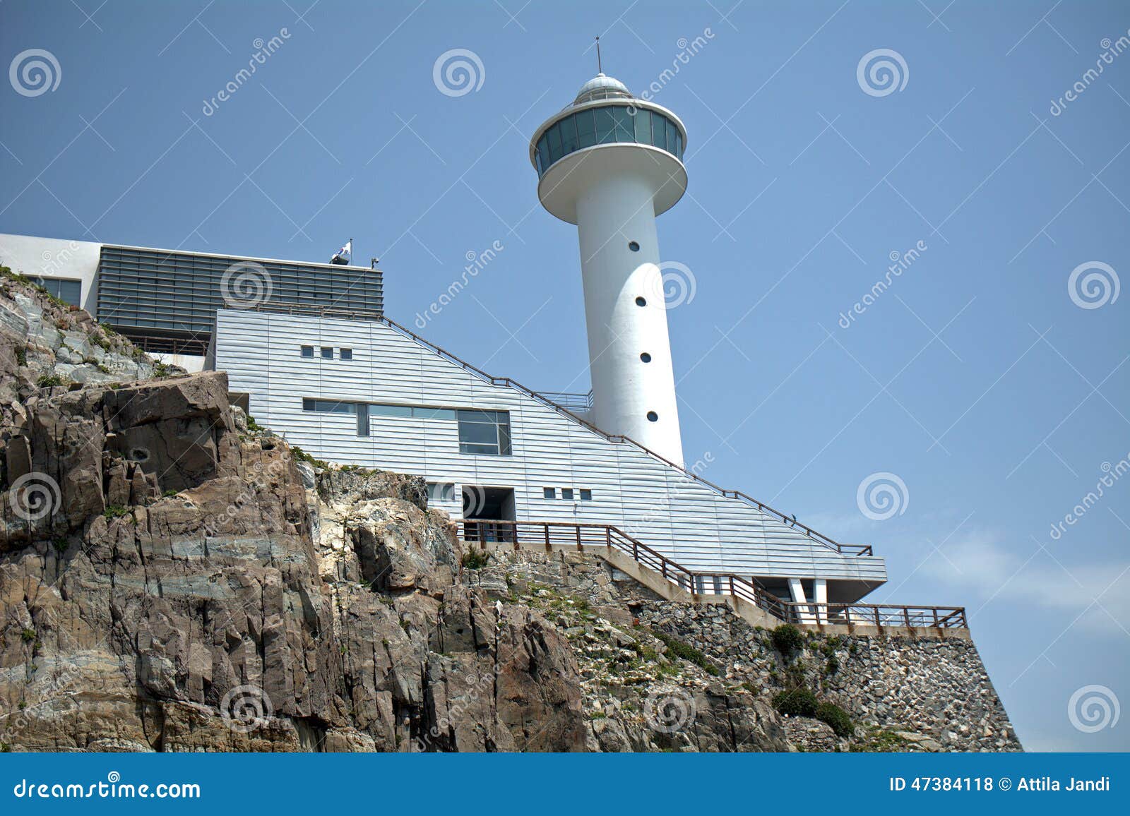 Lighthouse, Busan, Korean Republic Stock Photo - Image of nature, grass ...