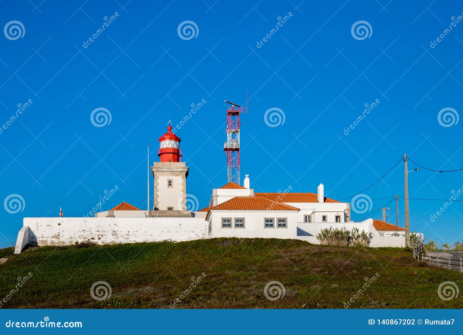 Lighthouse at Cabo Da Roca (Cape Roca Stock Photo - Image of ...