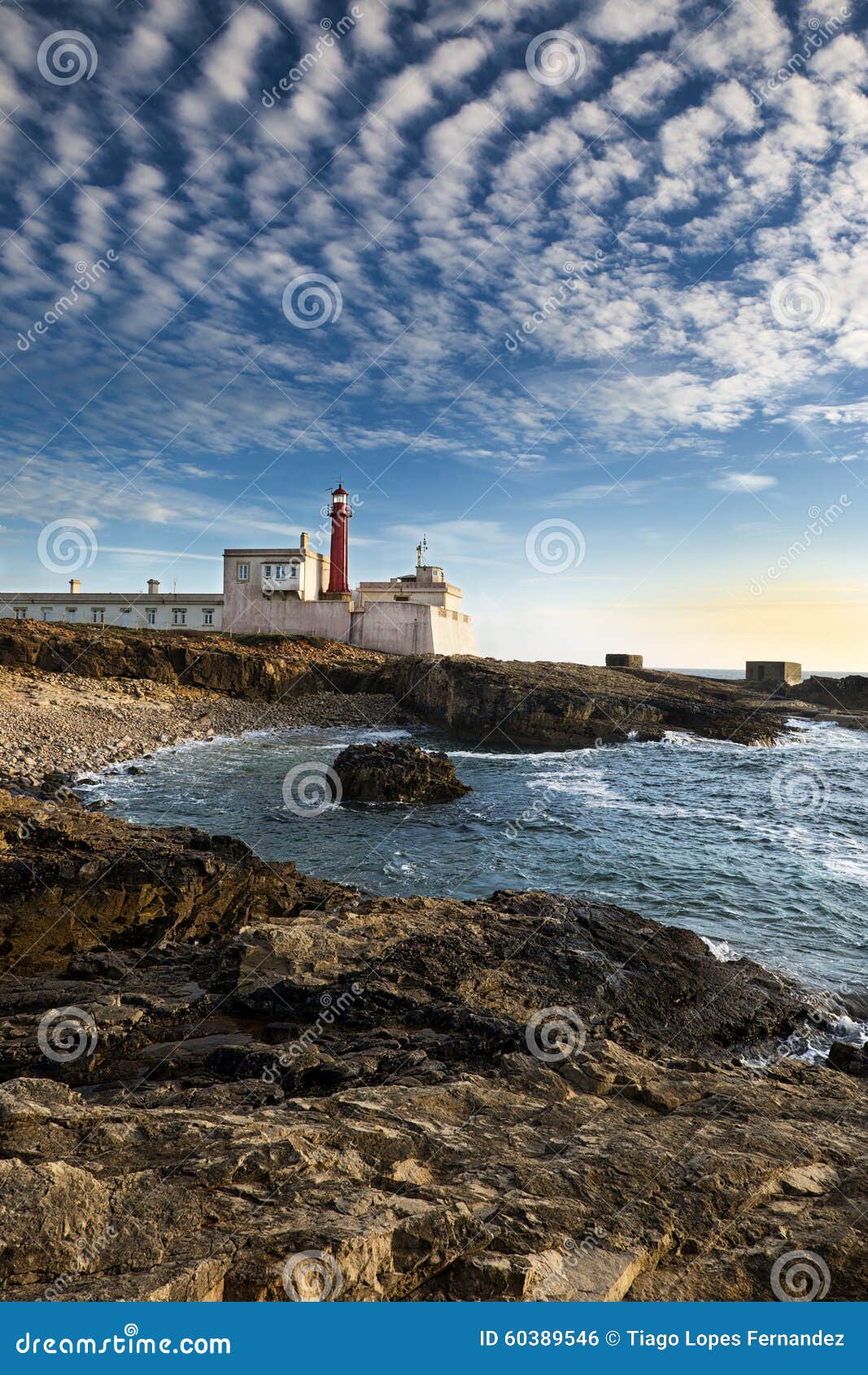 Lighthouse in Cabo Raso, Portugal Stock Photo - Image of seascape, cape ...
