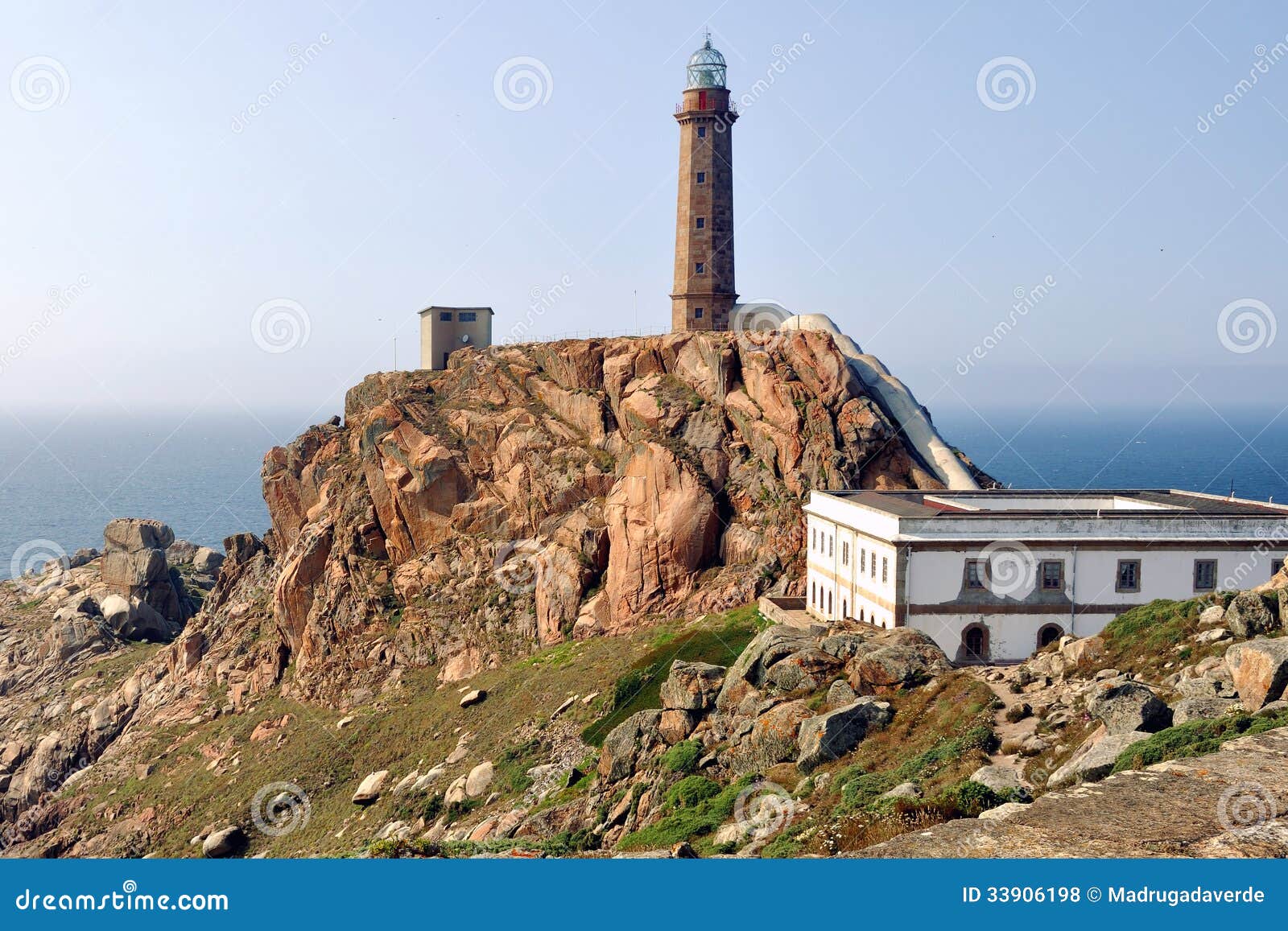 Lighthouse at Cabo Vilan, Spain Stock Photo - Image of vilan, travel ...