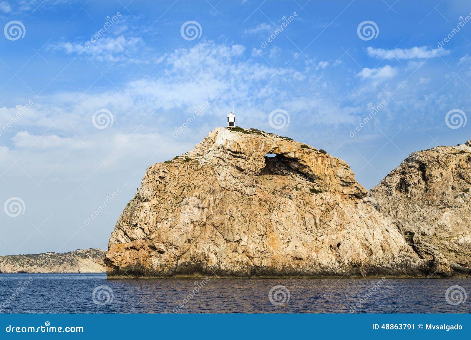 Lighthouse Cabrera stock image. Image of color, cabrera - 48863791