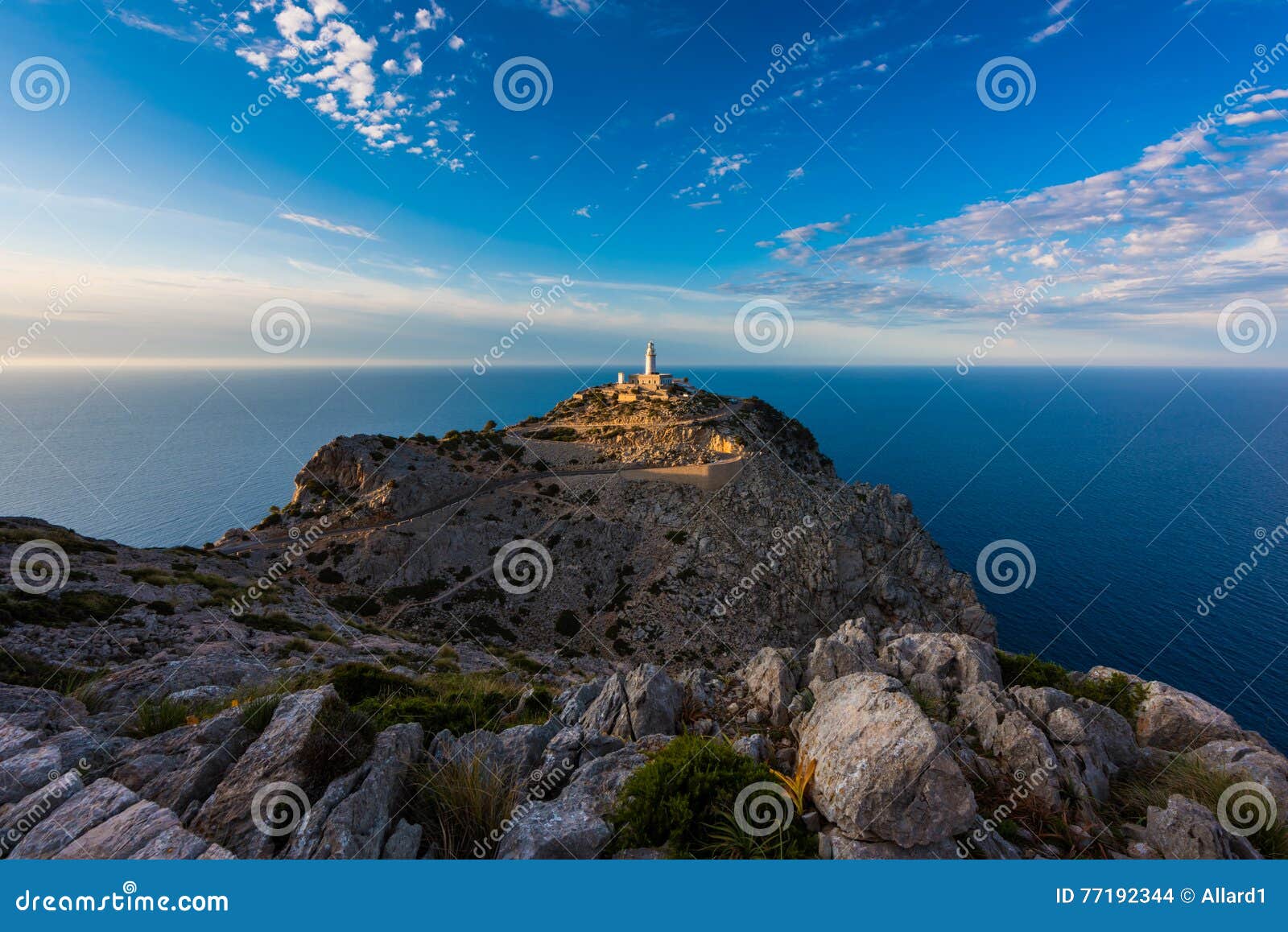 Lighthouse in Cap De Formentor Mallorca Around Sunset Stock Photo ...