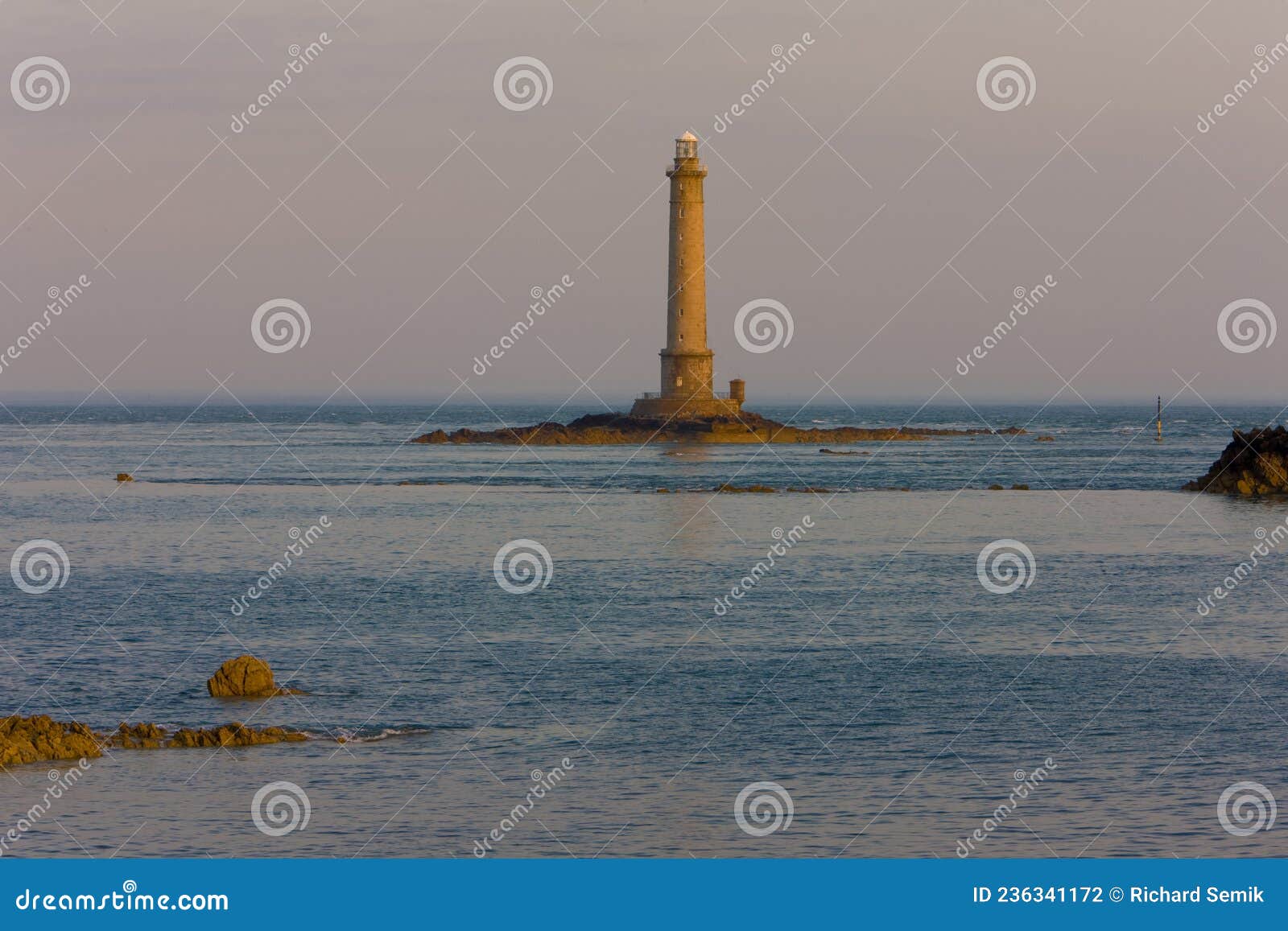 Lighthouse, Cap De La Hague, Normandy, France Stock Photo - Image of ...