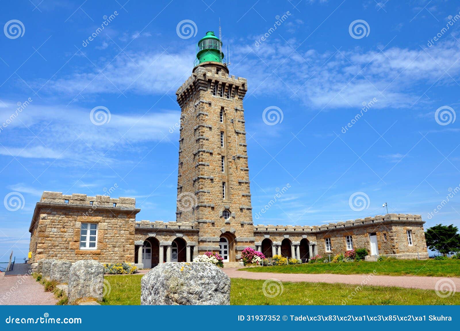 Lighthouse Cap Frehel, France Stock Photo - Image of nature, landscape ...