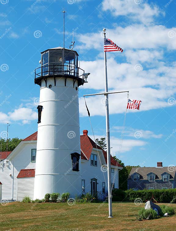Lighthouse. Cape Cod. stock image. Image of building, construction ...
