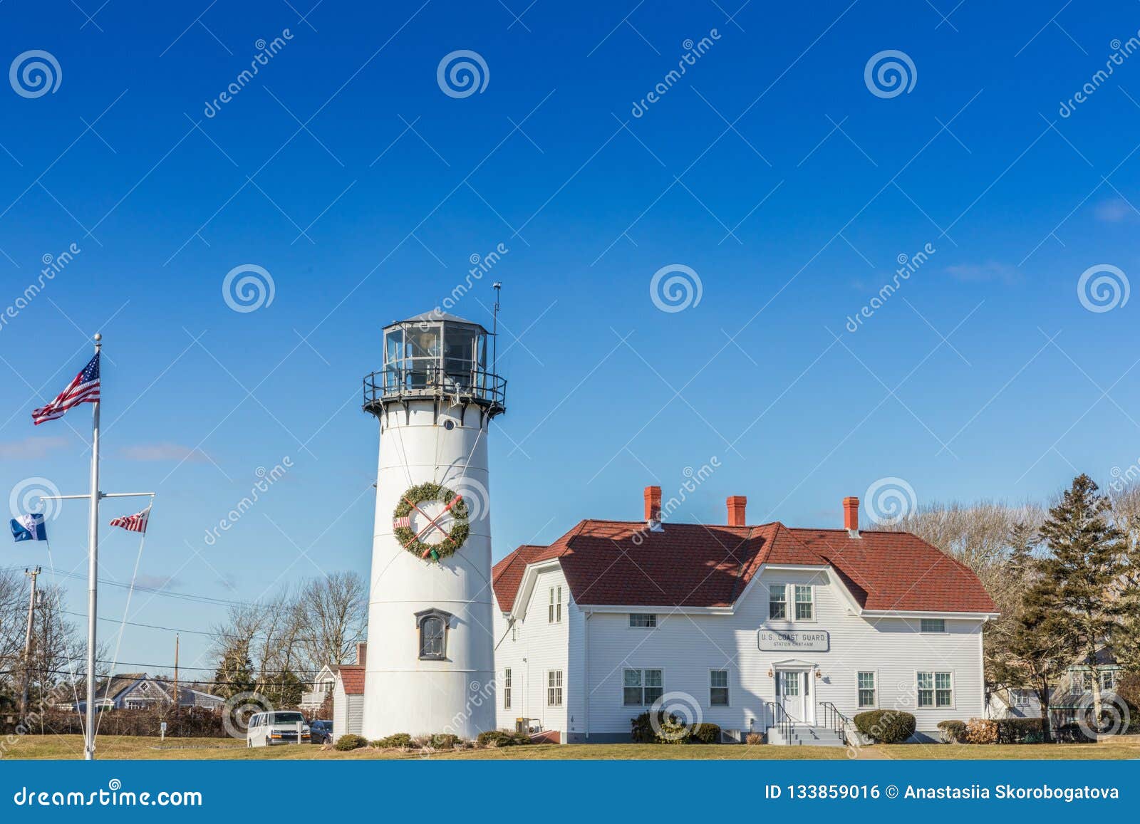 Lighthouse in Cape Cod, Massachusetts Stock Photo - Image of england ...