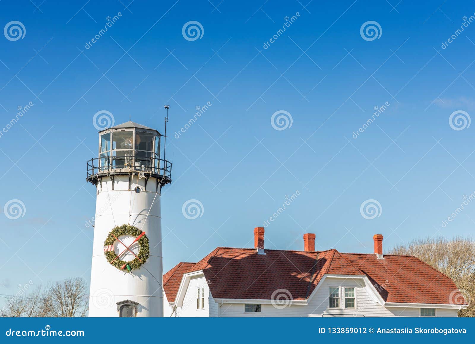 Lighthouse in Cape Cod, Massachusetts Stock Photo - Image of white ...